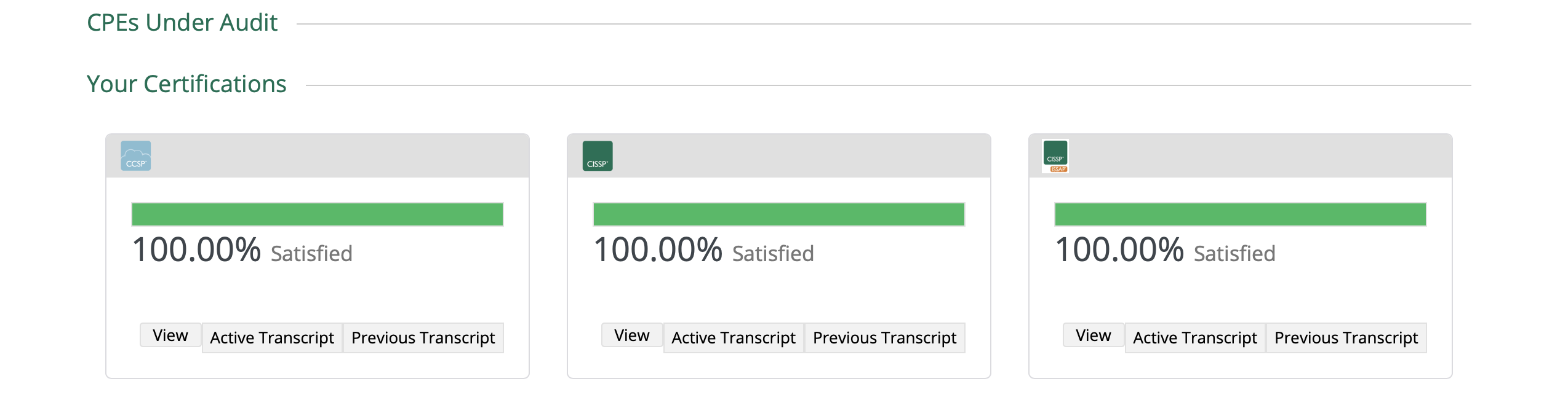 View CPE history - ISC2 Community