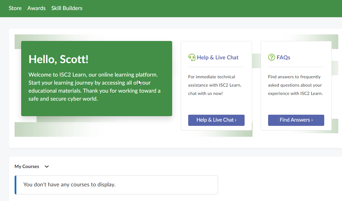 Cannot access Free for (ISC)² Members professional... - ISC2 Community