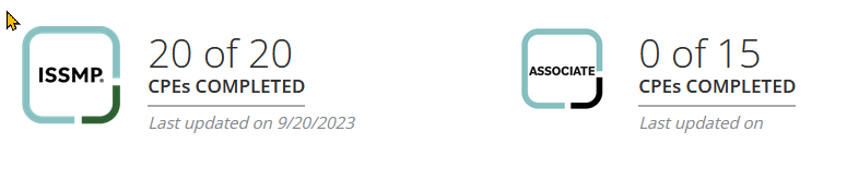 Associate desgination CPE for Certified members - ISC2 Community