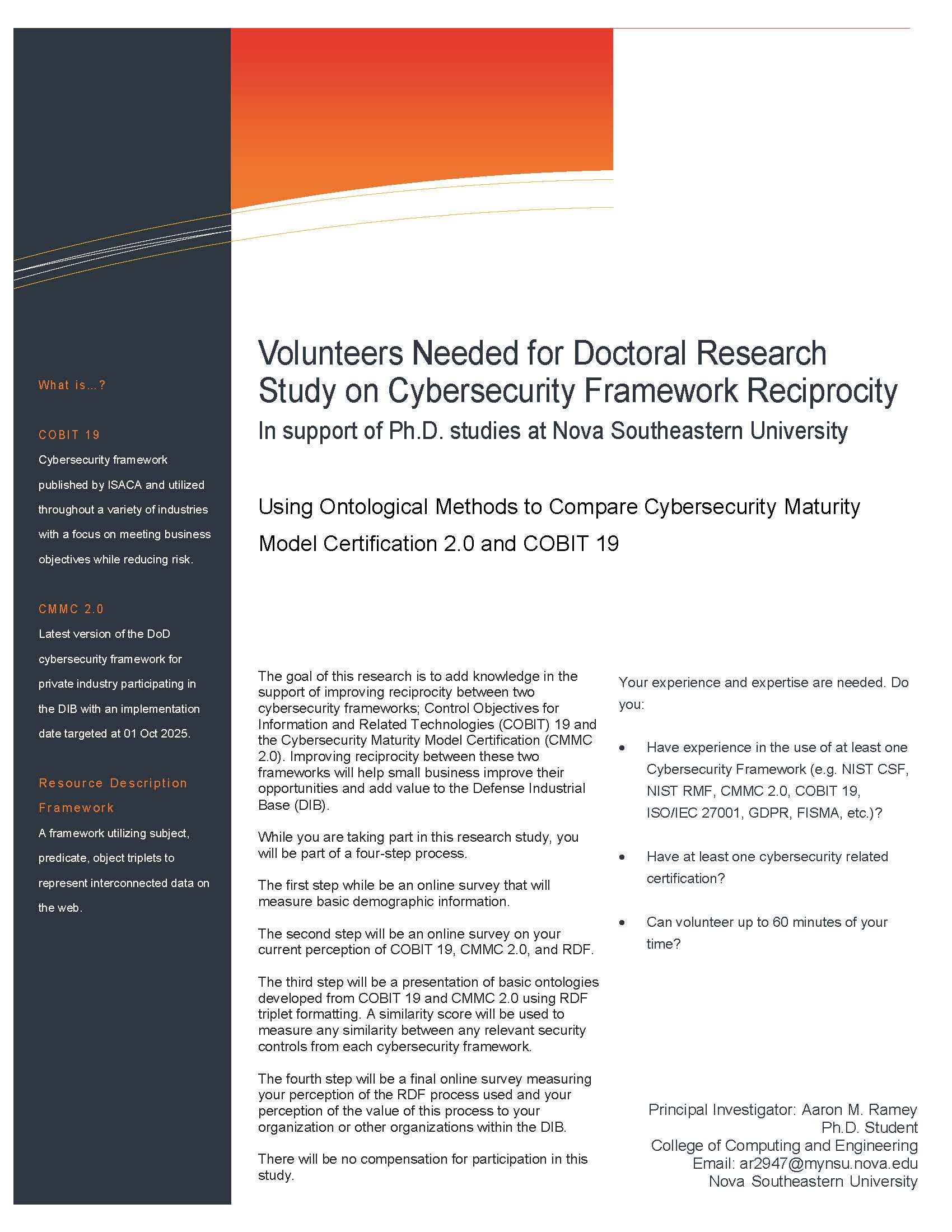 Volunteers Needed for Cybersecurity Framework Rese... - ISC2 Community