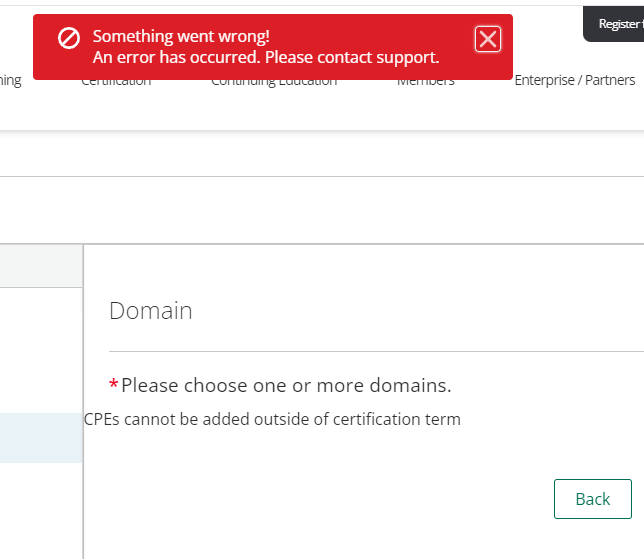 CPE Portal - ISC2 Community