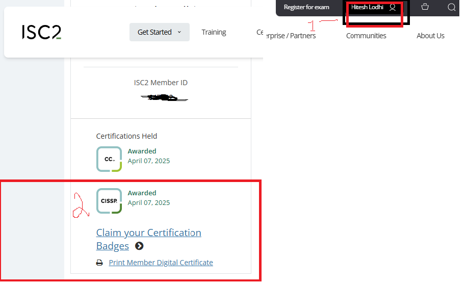 How To download CISSP Digital Certificate Step by ... - ISC2 Community