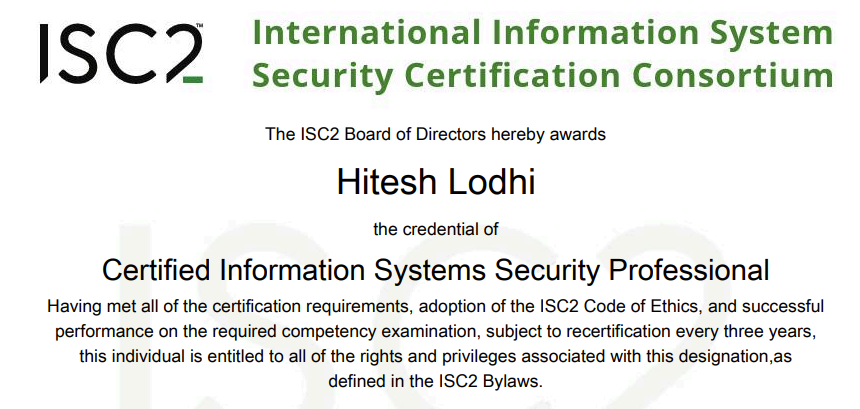 How To download CISSP Digital Certificate Step by ... - ISC2 Community
